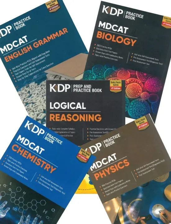 Set of 5 Practice books: Kips MDCAT Practice books set 2025 Edition / MDCAT books 2025 Kips ...