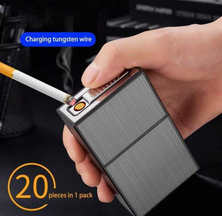 Metal body rechargeable USB lighter | Aluminum cigarette case | gift ...