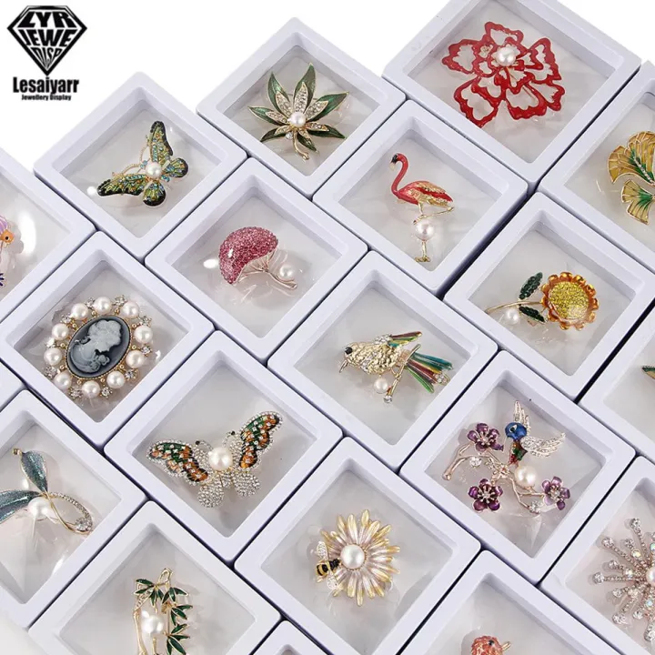 PE Film Brooch Coin Gems Jewelry Storage Box Dustproof Exhibition ...