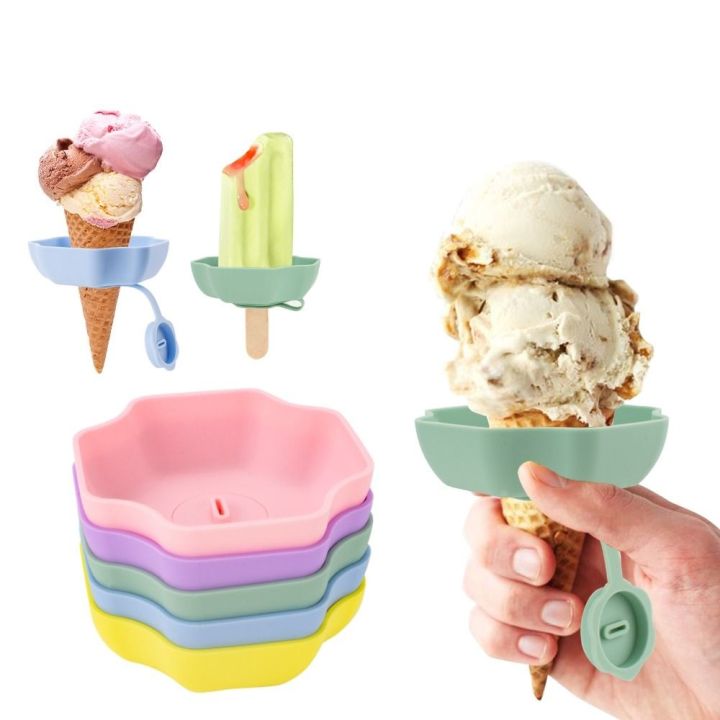New Silicone Drip-Proof Popsicle Rack Handheld Multi Color Ice Cream ...
