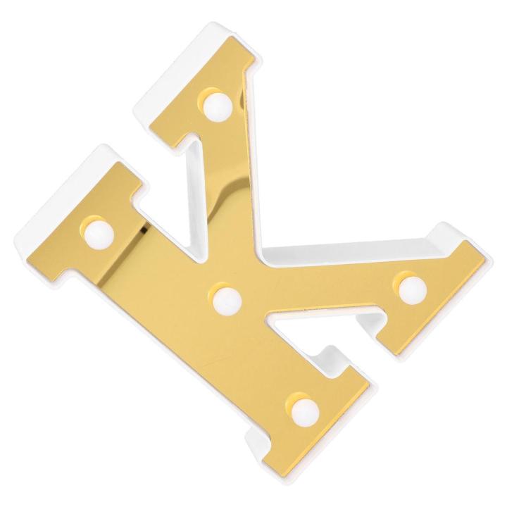 Decorative Led Light Gold K Shaped Sign Lamp Innovative English ...