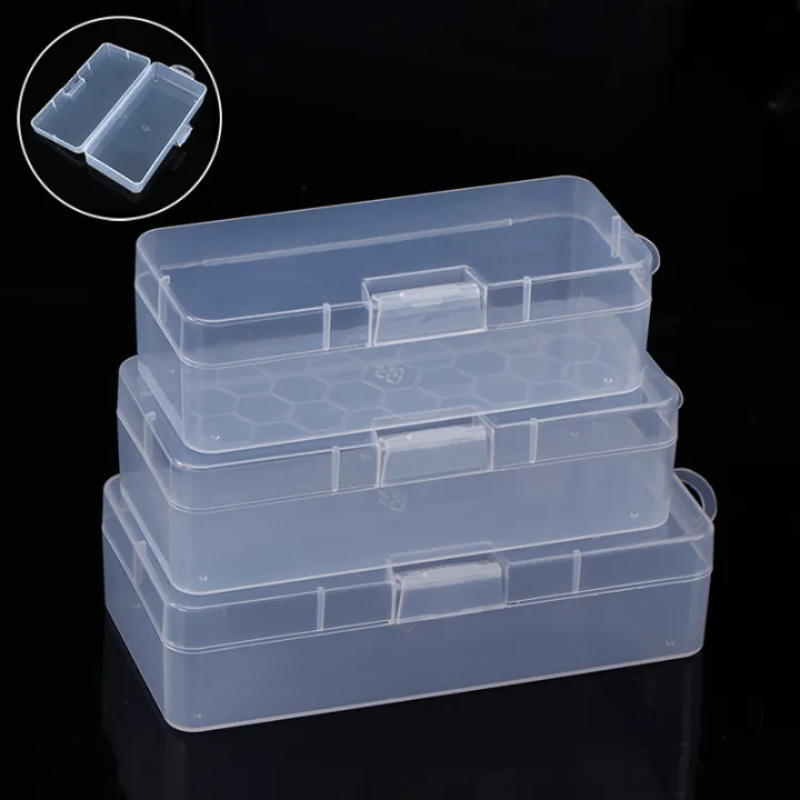 Nail Art Storage Box Nail Parts Organizer Clear Cuboid Plastic ...