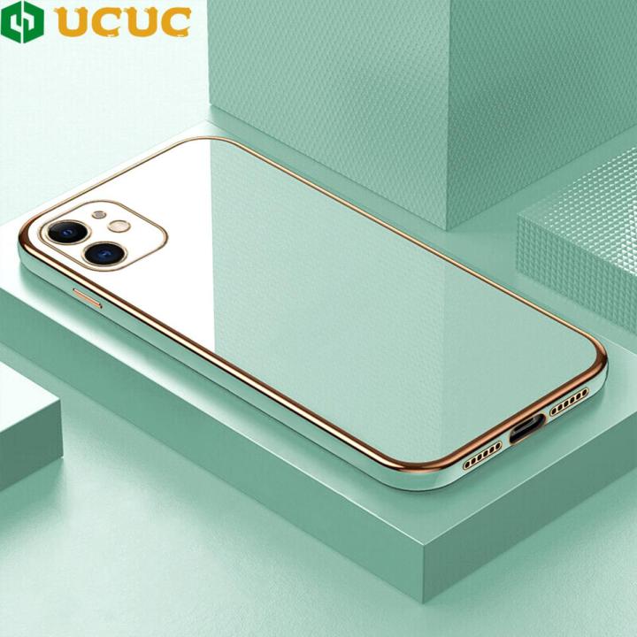 UCUC for iPhone 11 Back Cover + Free Lanyard Luxury 6D Plating Case ...