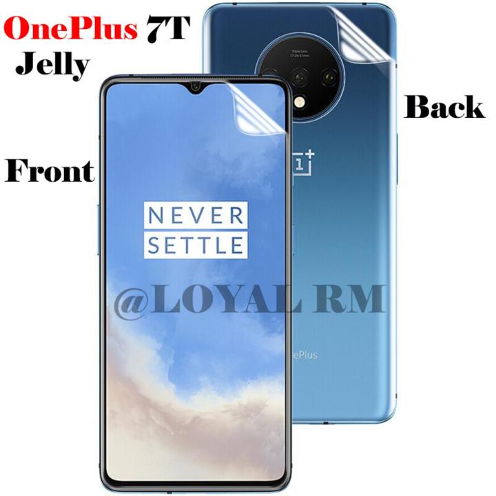 OnePlus 7T Front and Back Hydrogel film Jelly Protector | Daraz.pk