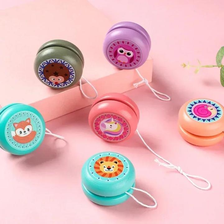 Cartoon Wooden Cute Animal Yo-yo Gift Puzzle Fun Novelty Nostalgic Toys ...