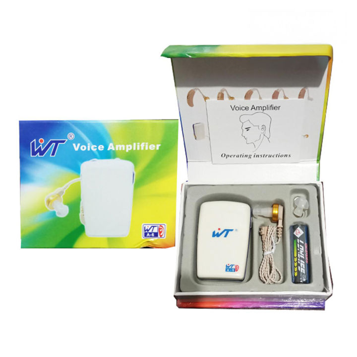 WT Voice Amplifier A-6 Body Worn Hearing Aid for Hearing Impaired with ...