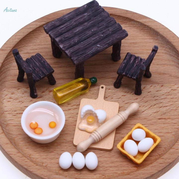 Dolls Cooking Tool Miniature Rolling Pin Pretend Play Toy Set Life ...