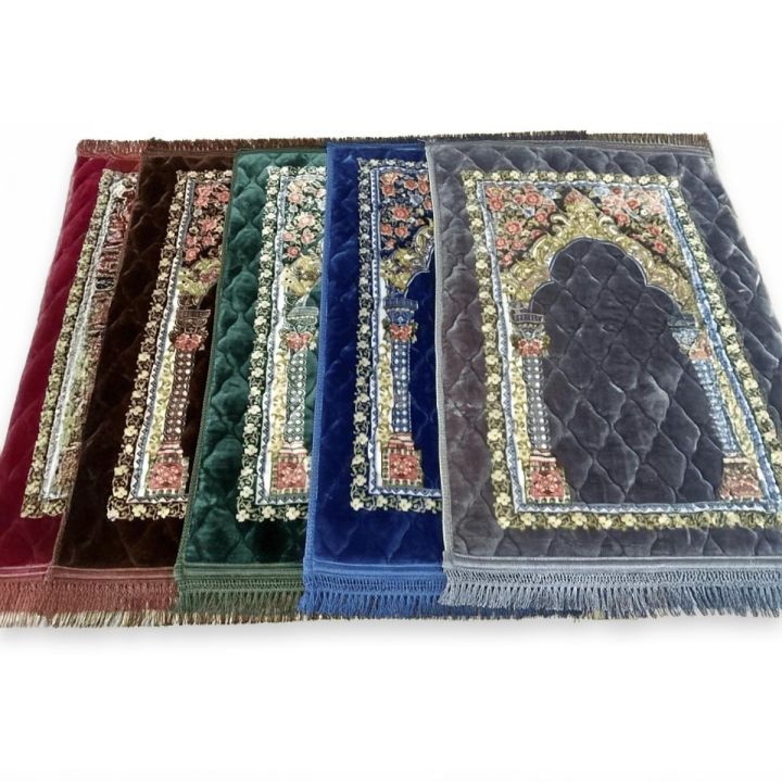 Val-vet Foam Print Embossed Jai namaz / Janamaz / Prayer Rug / Prayer ...