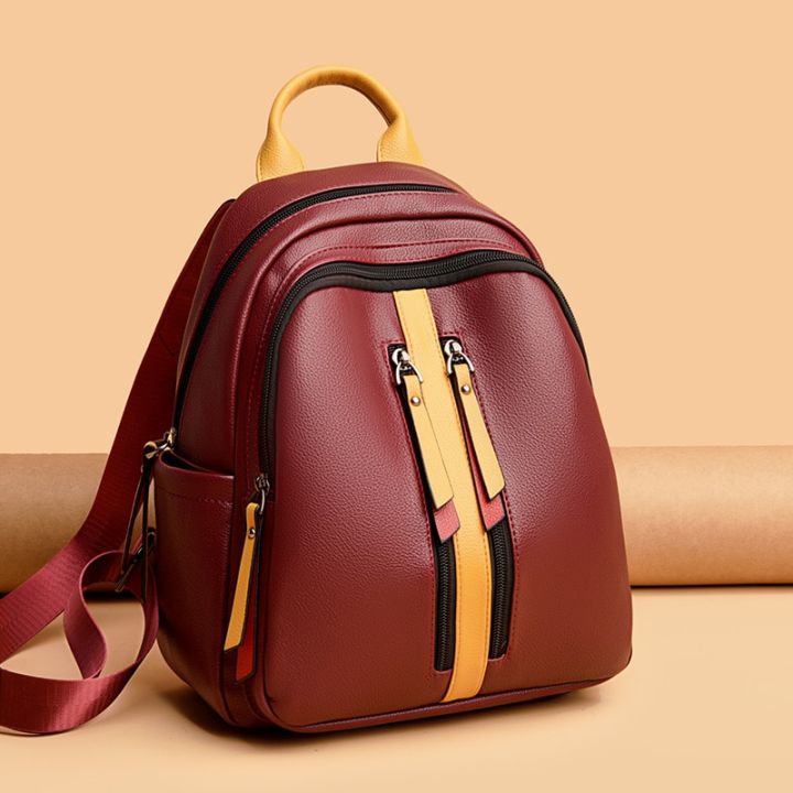 2024 New Women Backpack High Capacity Pu Leather Backpack Fashion Brand ...