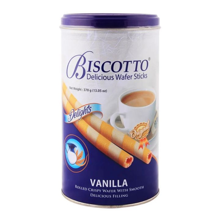 BISCOTTO WAFERS STICKS VANILLA DELIGHTS 370 GM (𝐢𝐦𝐩𝐨𝐫𝐭𝐞𝐝 & 𝐨𝐫𝐢𝐠𝐧𝐚𝐥 ...