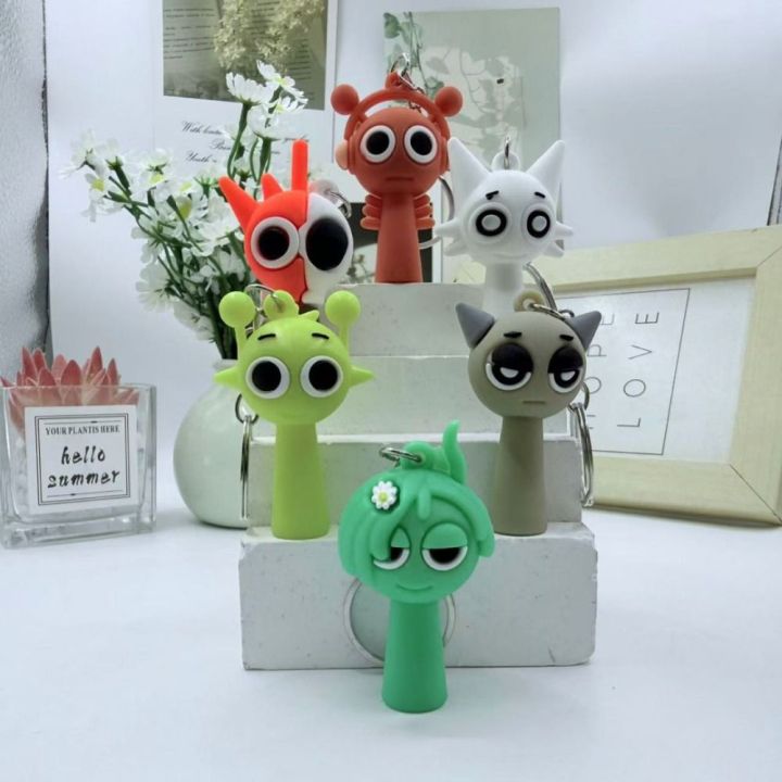 Jecin Bag Decor Game Sprunki Keychain Collection Cute Oren Raddy Doll ...