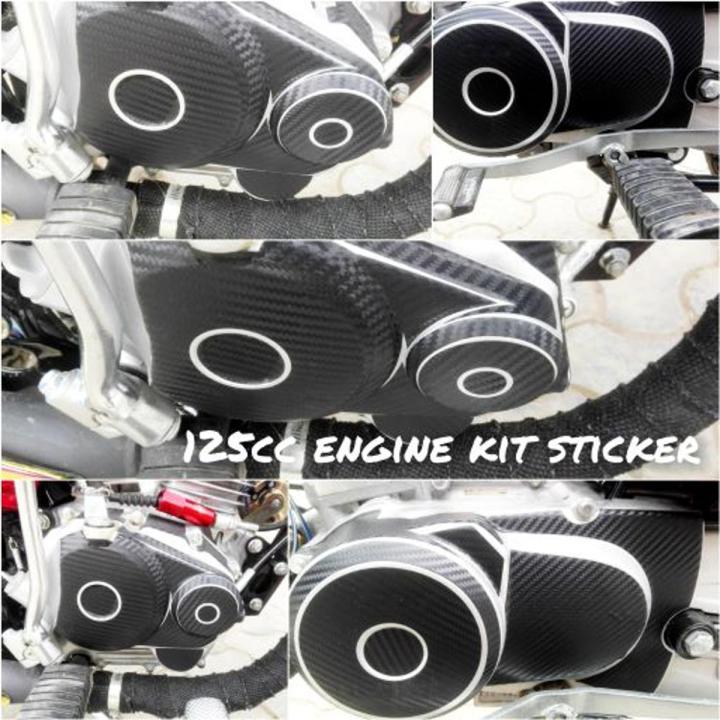 125cc engine kit in carbon fibre sticker paper(with exact engine sizes ...