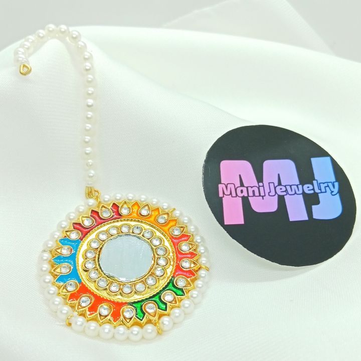 Mani Jewelry Meenakari Bahawalpuri Tikka, Multi Color Tikka, Mehndi ...