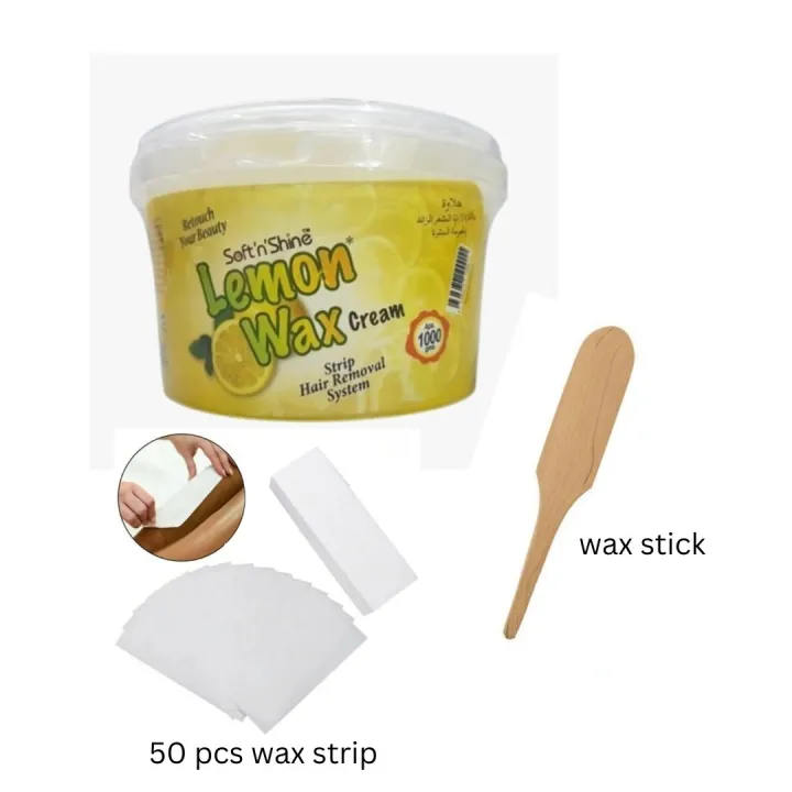 3 in 1 Lemon Max Hair Removing Wax | wax strip 50 Pcs pack | 1 wax ...