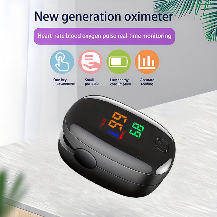 Oximeter Portable Fingertip Pulse Blood Oxygen Saturation Monitor LED ...