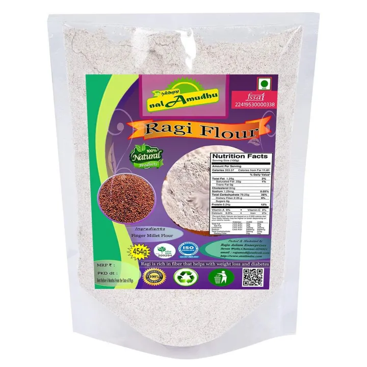nalAmudhu Finger Millet Flour Ragi Atta Kelvaragu Maavu- (454g/1.0Lbs) | Daraz.pk