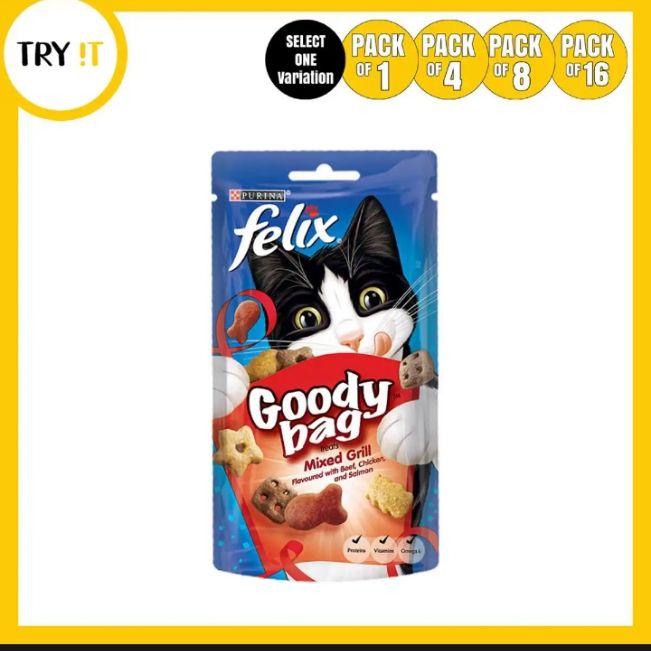 Felix Goody Bag Cat Treats Original Mix - 60Gm | Daraz.pk