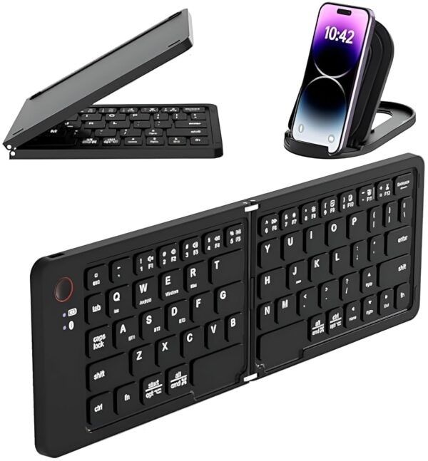 B023 11 INCH FOLDABLE & RECHARGEABLE BLUETOOTH KEYBOARD BLACK | Daraz.pk