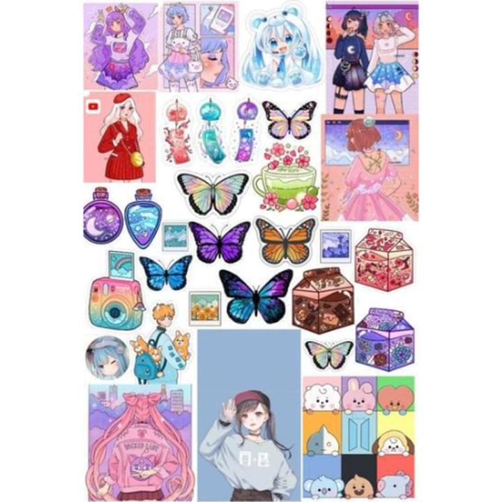 girls Stickers 40 stickers scrap booking hand book fashion girl sticker ...