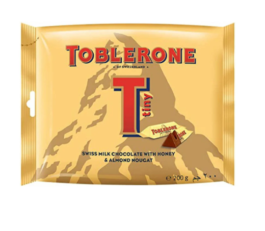 Toblerone Tiny Milk Chocolate 200g – Swiss Mini Triangles with Honey ...