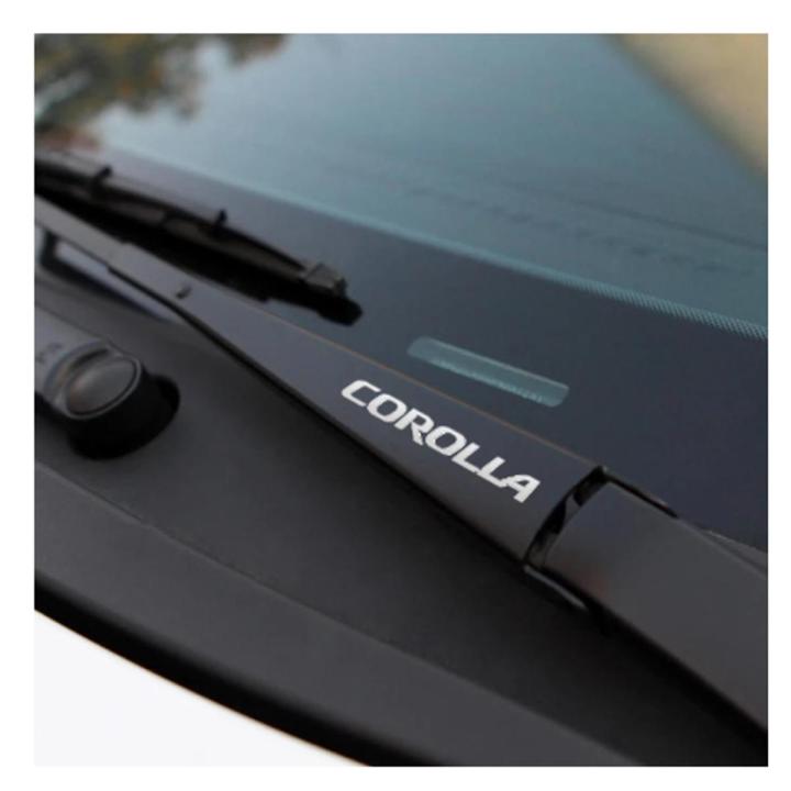 4pcs white corolla stickers (white) for corolla cars wiper and side ...