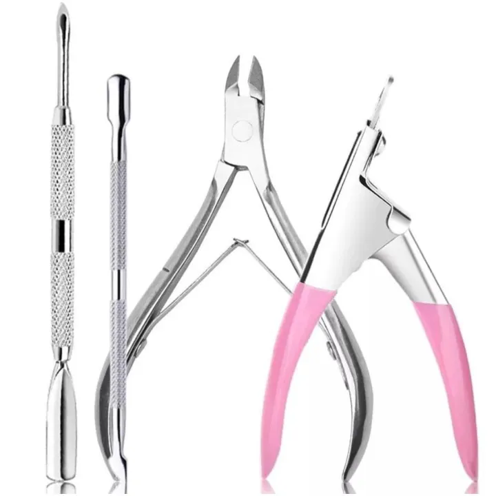 Stainless Steel Nail Clipper Pusher Trimmer Ingrown Toenail Tool ...