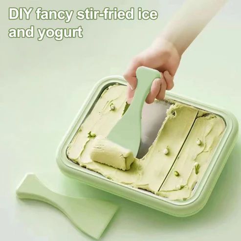DIY Rolled Ice Cream Maker Pan Stainless Steel Ice Cream Cold Plate ...