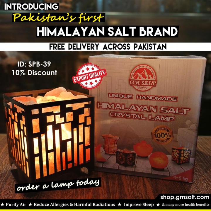 Pink Himalayan Rock Salt Lamp SPB-39 │ GM SALT │ Home Décor │Bedside Lamp │ Decoration for Side ...