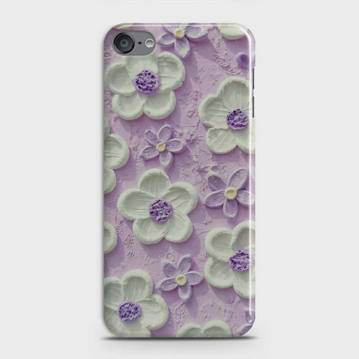 iPod Touch 7 Cover - Floral Series - White & Purple Design 4 - Matte ...