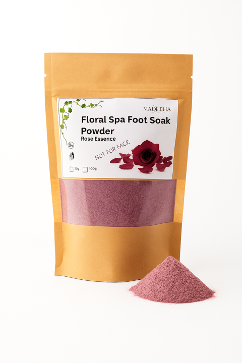 Floral Spa Foot Soak Powder for Pedicure – Rose Essence | Herbal Foot ...