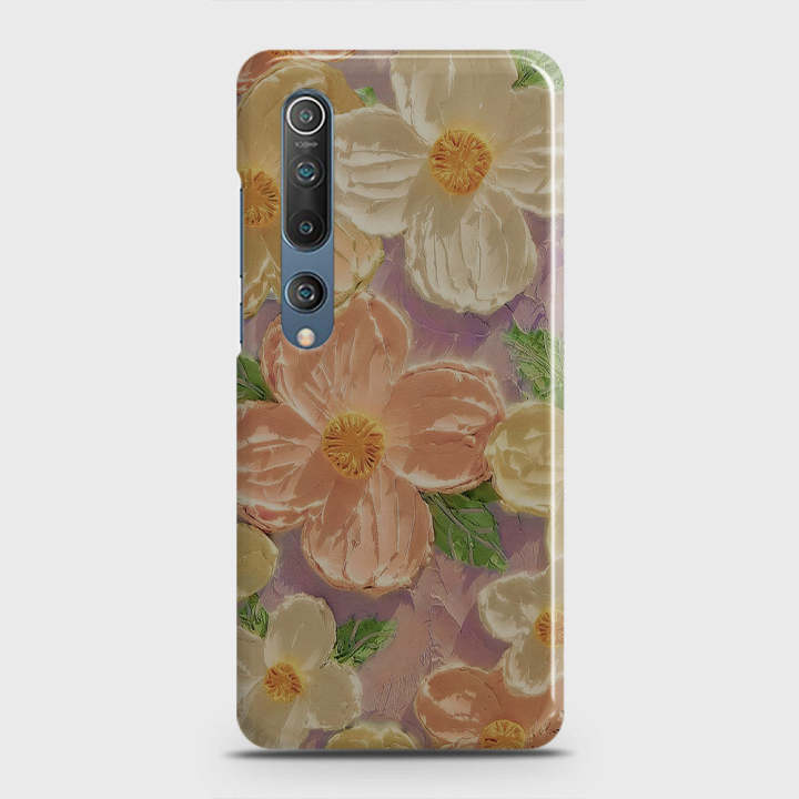 Xiaomi_ Mi 10 Cover - Floral Series - Design 11 - White & Green - Matte ...