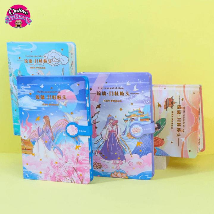 Magnetic Snap Coloring Mix Glamorous Journal Notebooks A5 Size, 80 ...