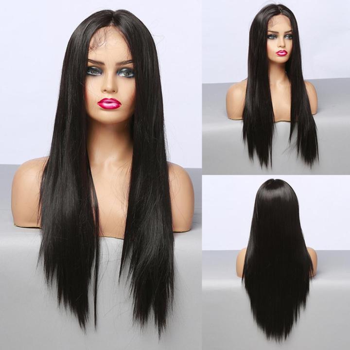 Full head wig for girls natural Black color | Daraz.pk