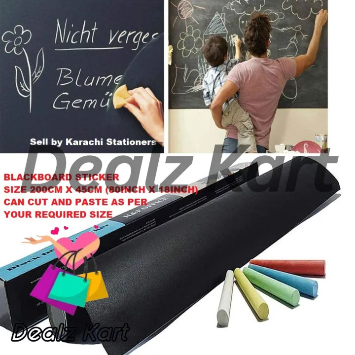 Large Black board Waterproof Chalk Board, Blackboard Stickers Removable ...