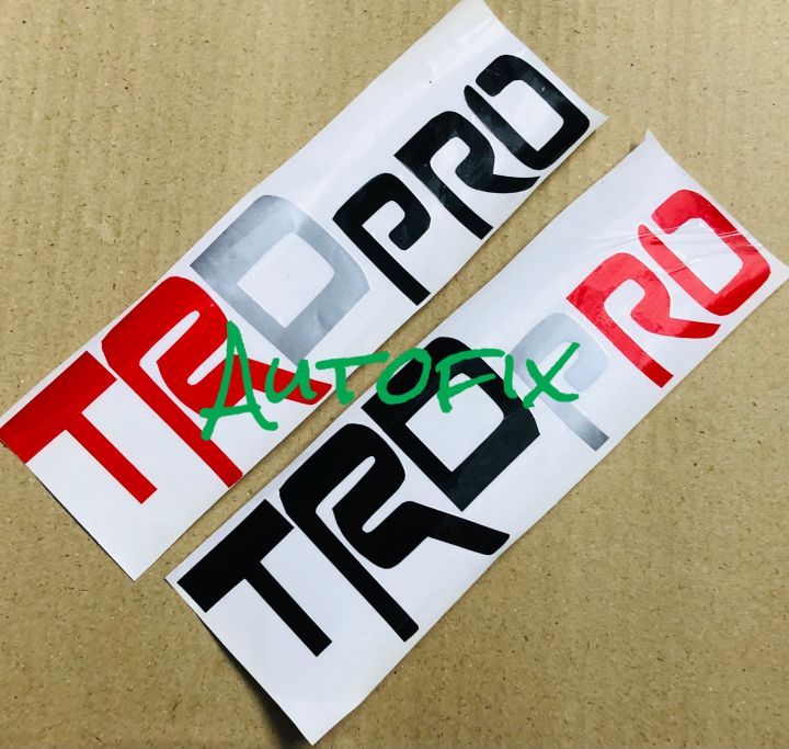 TRD PRO Styling Sticker Red N black 09 Inches 01 PC | Daraz.pk