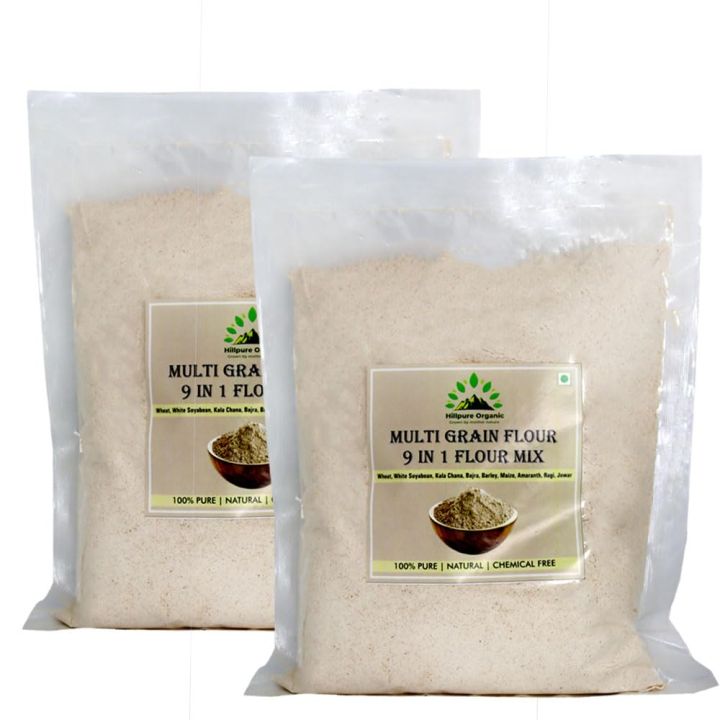 Hillpure Organic Multi Grain Flour 9 in 1 Flour Mix, Diabetic Friendly ...