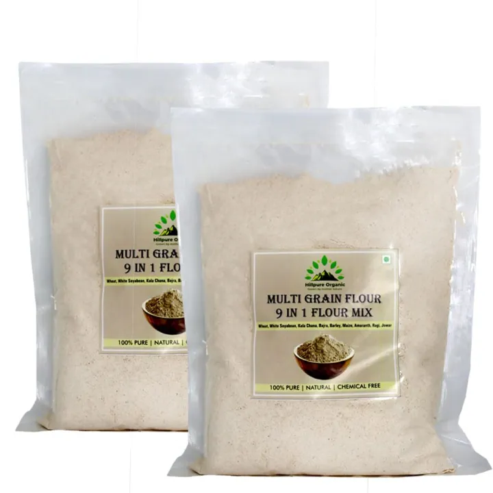 Hillpure Organic Multi Grain Flour 9 in 1 Flour Mix, Diabetic Friendly ...