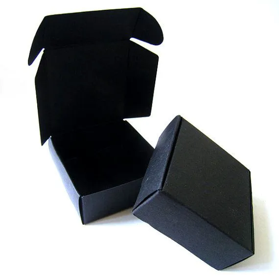 Luxury Jet Black Small Box 3x3x1.1 inch (7.6×7.6×2.8 cm) | Premium Gift ...