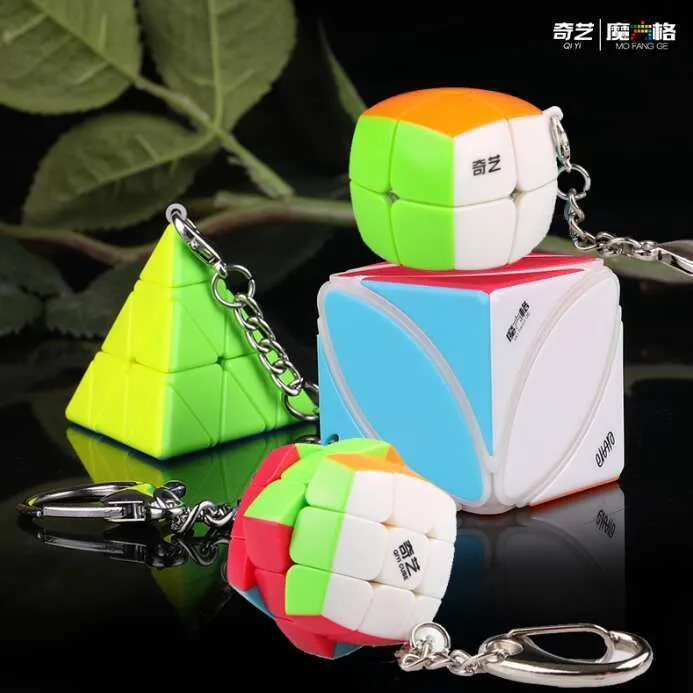 Qiyi Little 3cm 3.5cm Mini Second and Third Order Gear Pyramid Maple ...