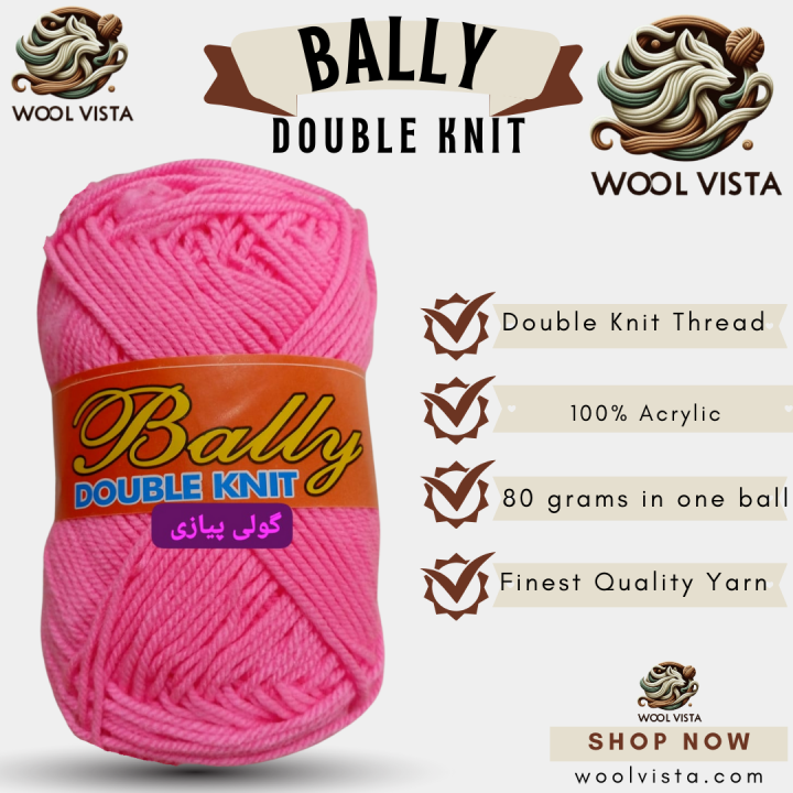 Bally Double Knit Wool Yarn | Best quality 100% Acrylic | 80 grams in ...