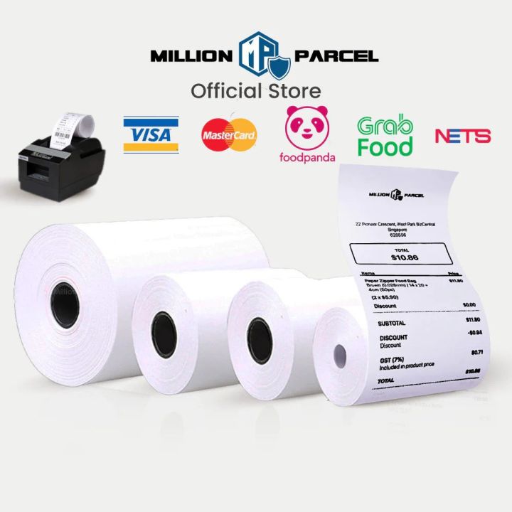 Food Panda Thermal Paper POS Printer Roll 57mm x 11meter (Pack of 4 pcs ...