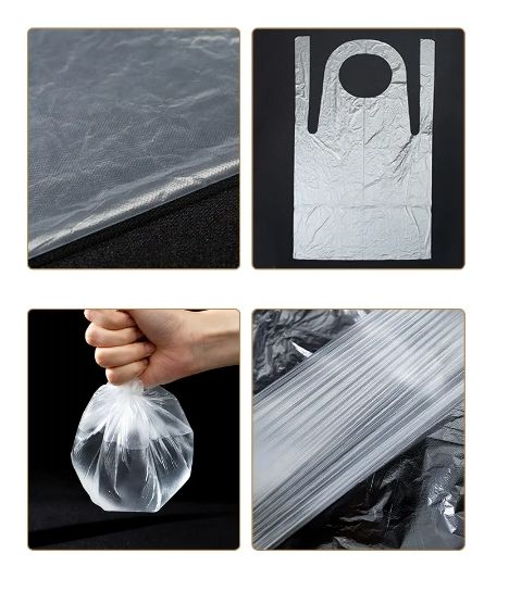 Pack of 40 Disposable Kitchen Apron (Polythene Sheet Chefs Apron - THIN ...