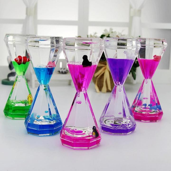 Liquid Hourglass Timer Sensory Toys Creative Liquid Motion Bubbler ...