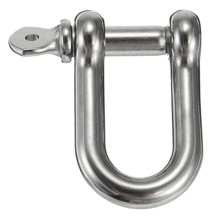 M4 D Shackle with Screw Pin 304 Stainless Steel U Shape Bracelet ...