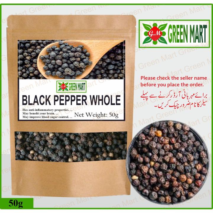 Black Pepper / Kali Mirch Whole 50g | Daraz.pk