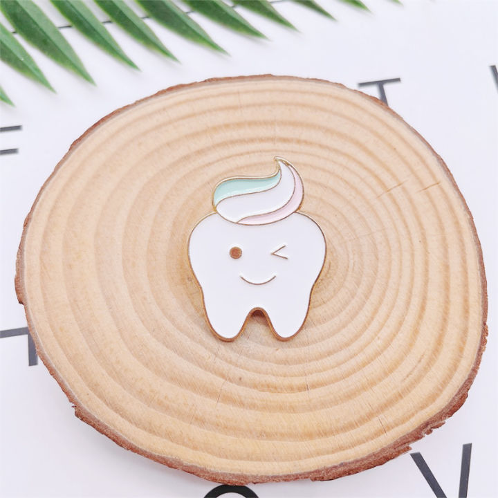 Cute Tooth-Shaped Brooch Pin– Multicolor Molar Brooch | Daraz.pk