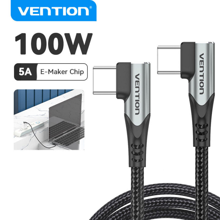 Vention USB C to USB C Cable 90 Degree Angle Type C 100W Power Fast ...