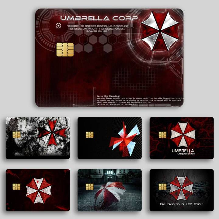 R-Resident E-Evil Umbrella Credit Card Skin Stickers for Bank Card Bus ...