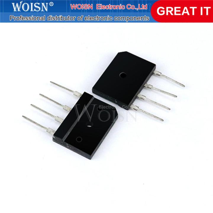 10pcs plug-in rectifier bridge stack KBJ1010 flat bridge silicon bridge ...