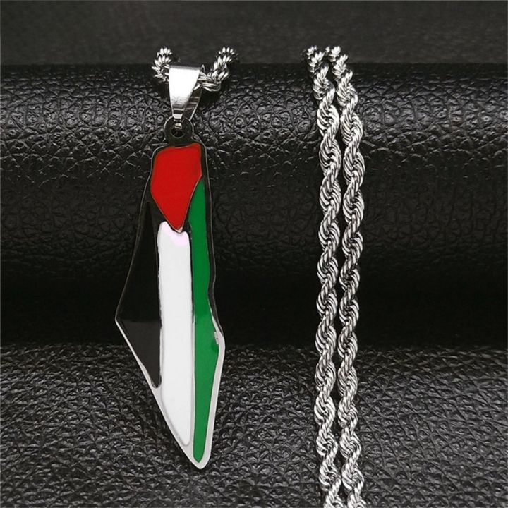 Stainless Steel Pendant Necklace Palestine Pendant Necklace | Daraz.pk